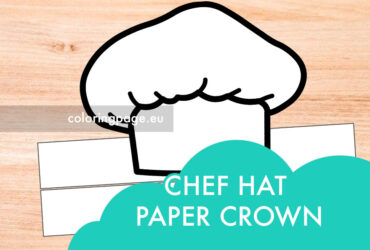 Chef Hat Paper Crown | Coloring Page