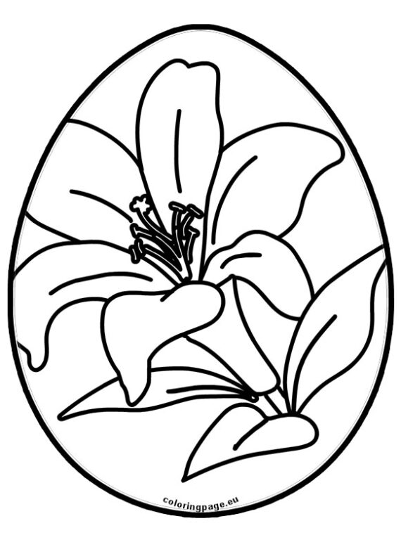 Easter Egg Lily | Coloring Page