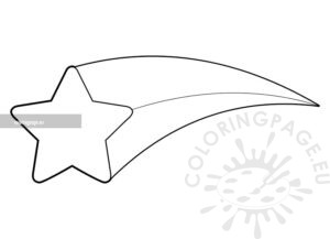 Falling star template | Coloring Page