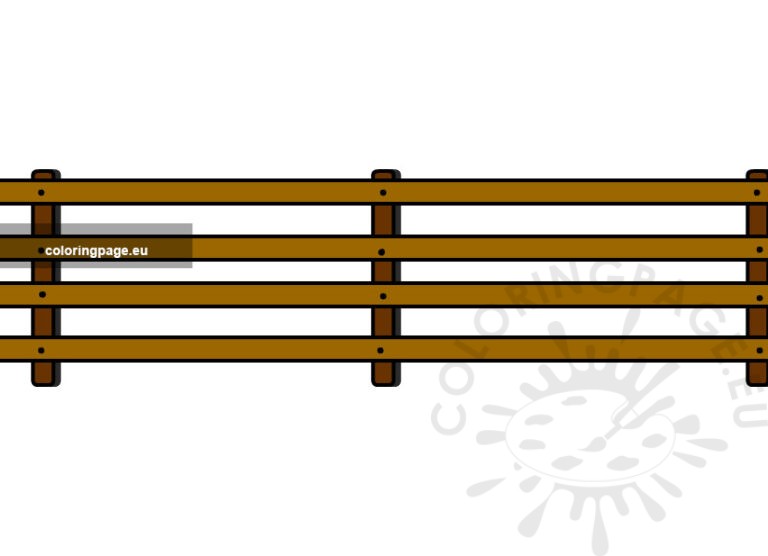 Wooden farm fence | Coloring Page