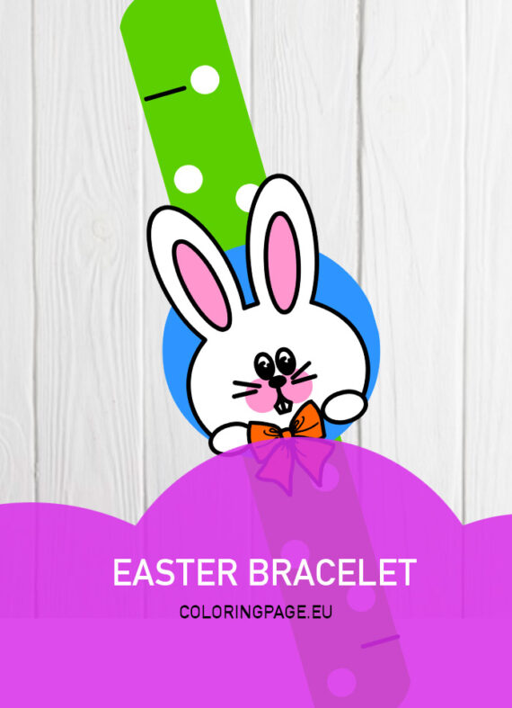 Easter rabbit bracelet | Coloring Page