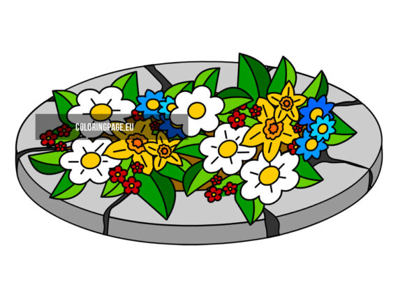 Flower bed | Coloring Page