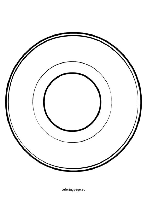 Saucer template | Coloring Page