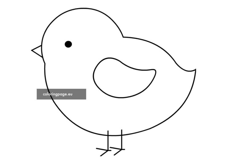 Simple chick | Coloring Page