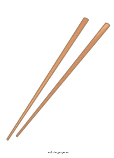 Wooden chopstick | Coloring Page