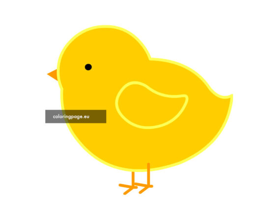 Yellow baby chick | Coloring Page