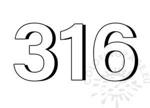 316 number | Coloring Page