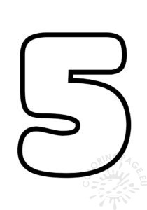 Free Bubble Number 5 | Coloring Page