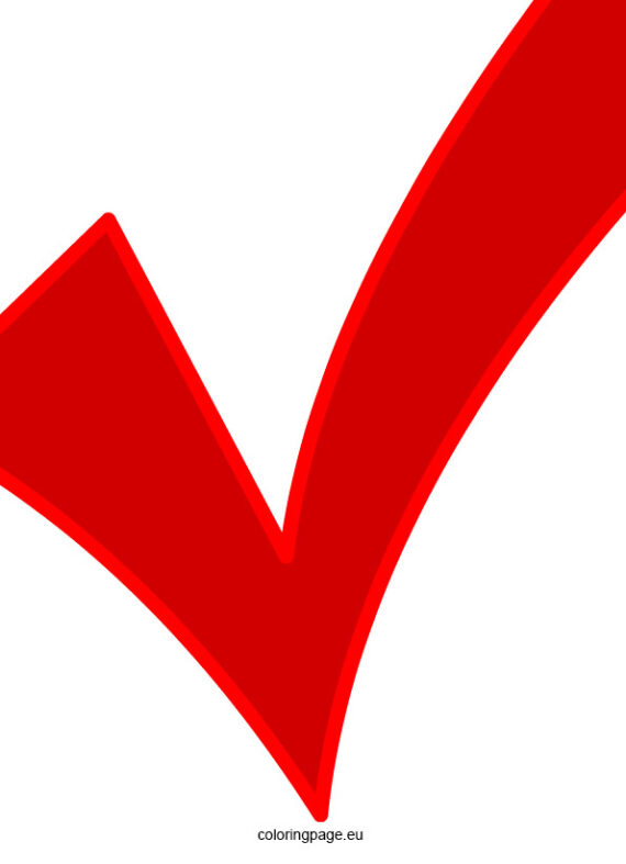 Red Check mark | Coloring Page