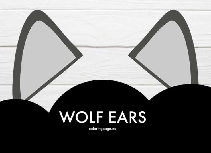 Wolf ears cartoon | Coloring Page