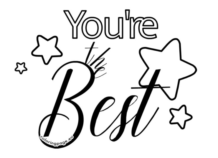 You're the best | Coloring Page