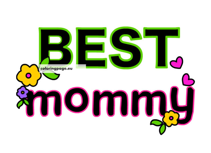 Best Mommy Coloring Page