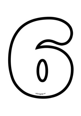 Bubble Number 6 | Coloring Page