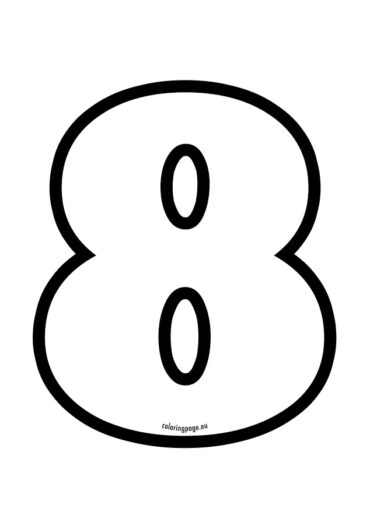 Bubble number 8 outline | Coloring Page