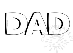 Dad lettering | Coloring Page