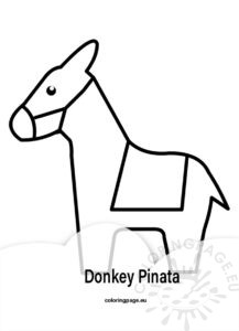 Donkey Pinata | Coloring Page