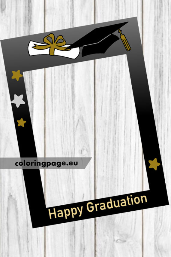 Graduation Photo Booth | Coloring Page