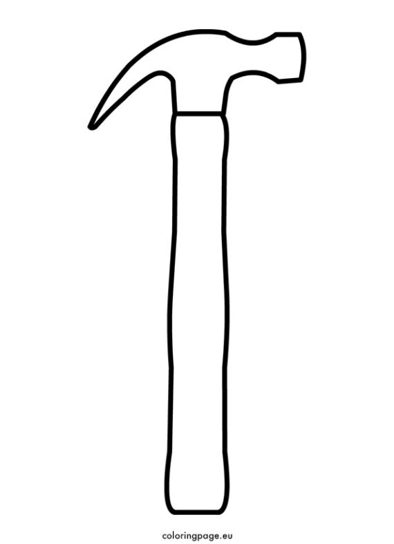 Hammer template | Coloring Page