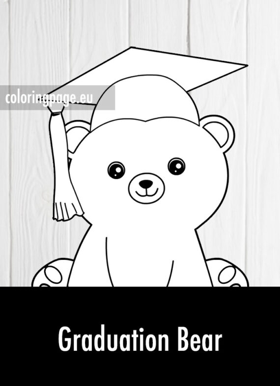 Graduation Bear | Coloring Page