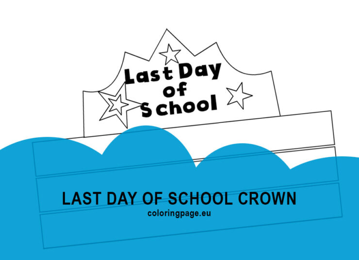 Last Day of School Crown | Coloring Page