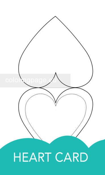 Heart card | Coloring Page