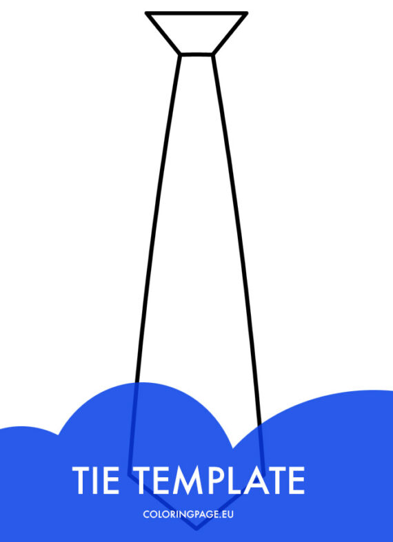 Printable tie template pdf | Coloring Page