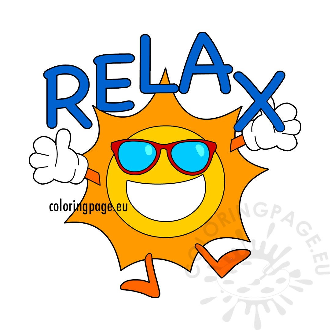 Relax lettering | Coloring Page