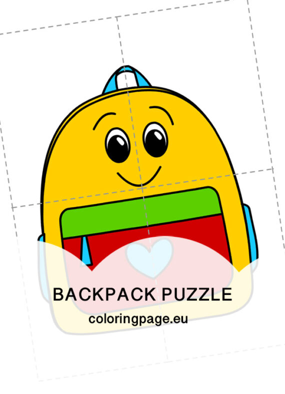 Backpack puzzle | Coloring Page