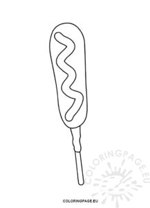 Corn dogs | Coloring Page