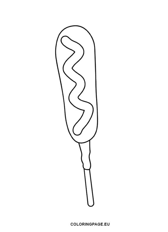 Corn dogs | Coloring Page