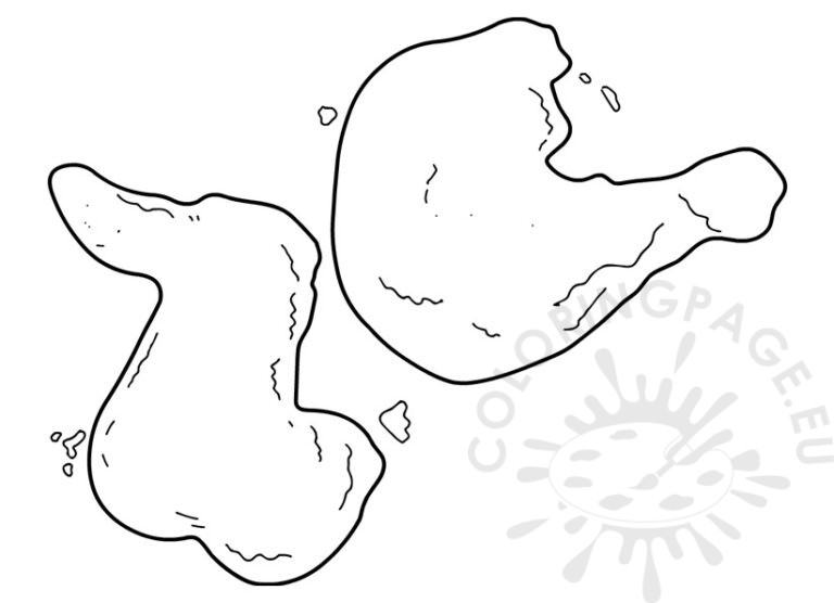 Fried chicken | Coloring Page