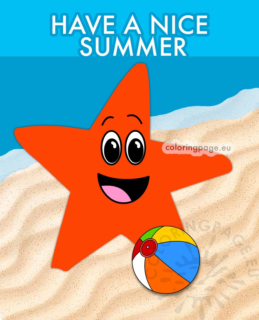 Have a nice Summer | Coloring Page