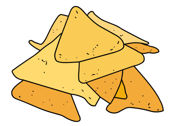 Mexican food nachos | Coloring Page