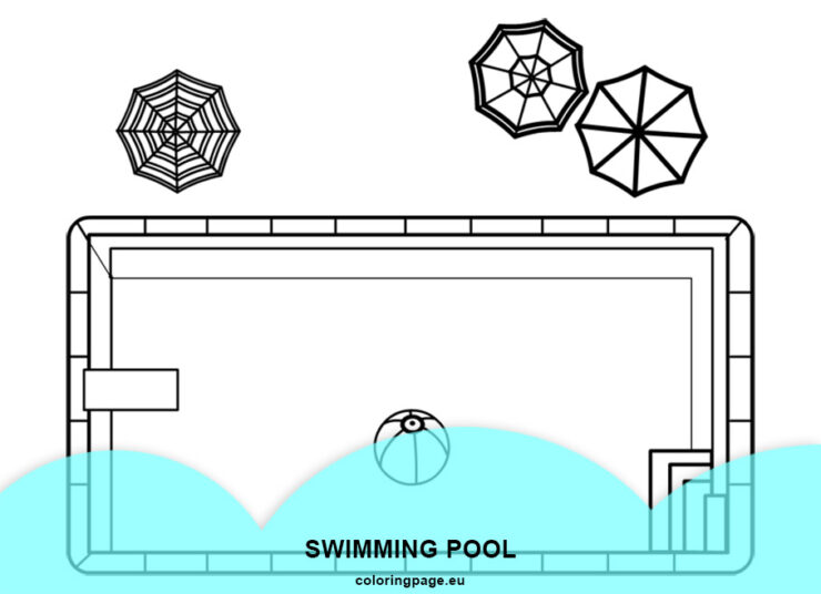 Swimming pool | Coloring Page