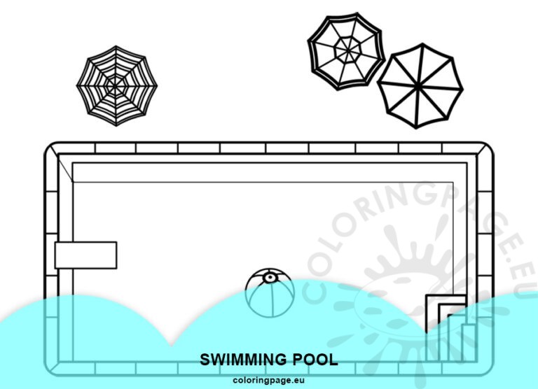 Swimming pool | Coloring Page