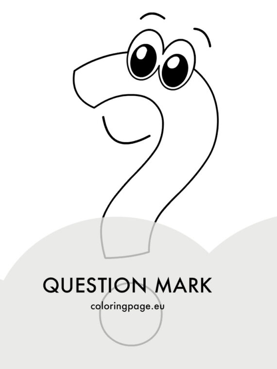 Question mark cartoon | Coloring Page