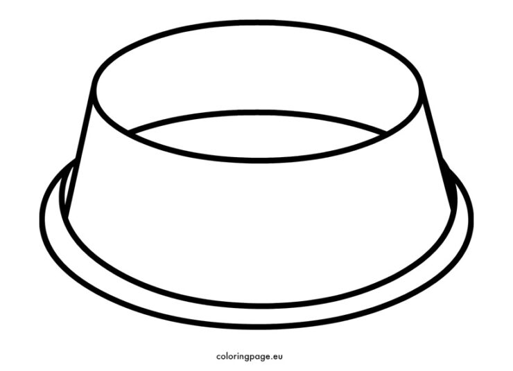 Dog bowl | Coloring Page