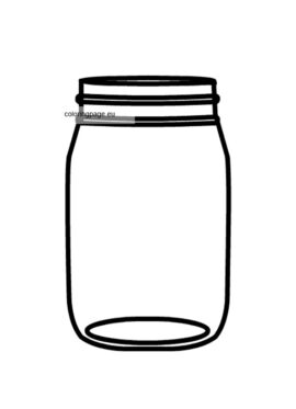 Mason Jar | Coloring Page