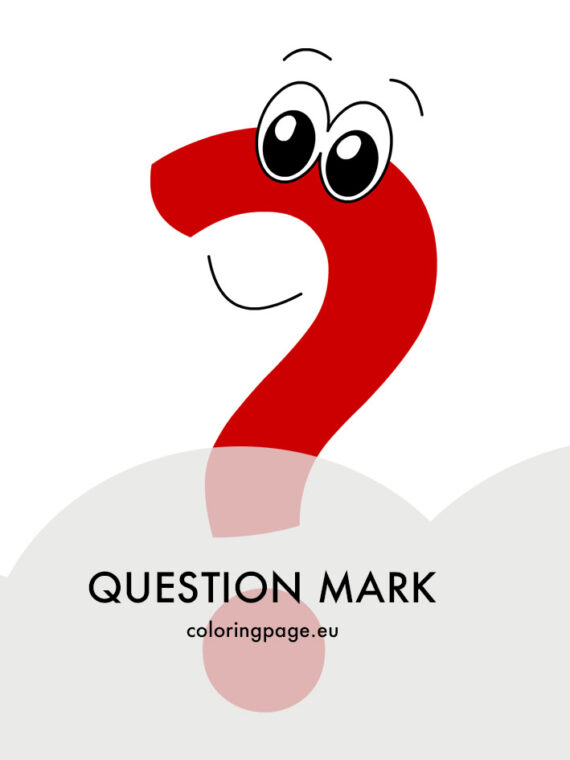 Red Question mark | Coloring Page