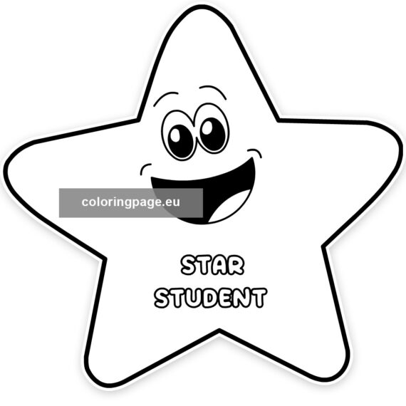 Free Star student badge | Coloring Page