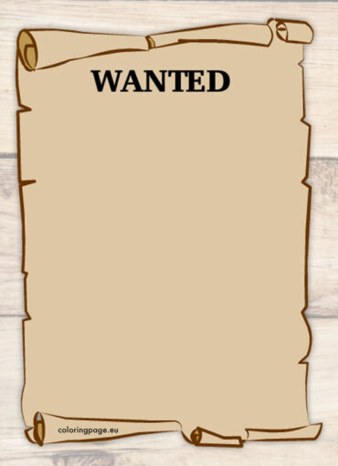 Wanted poster | Coloring Page