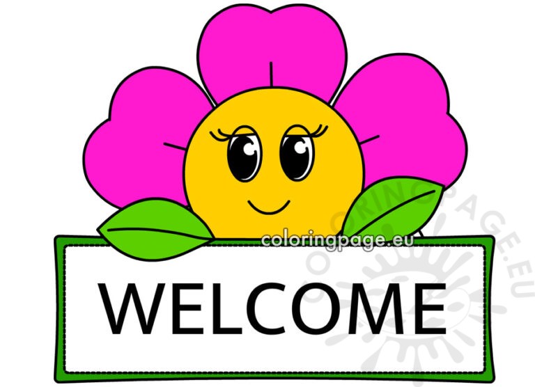 Welcome flower | Coloring Page