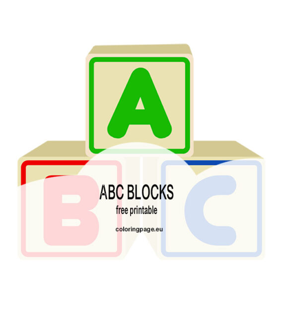 Abc blocks | Coloring Page