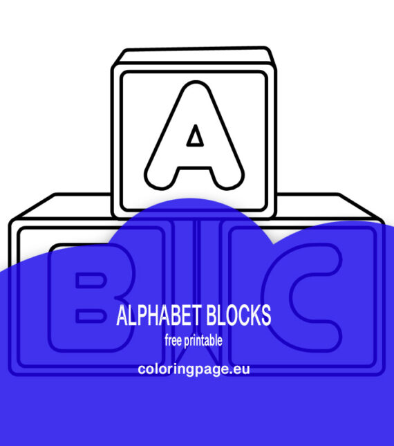 Alphabet Blocks | Coloring Page
