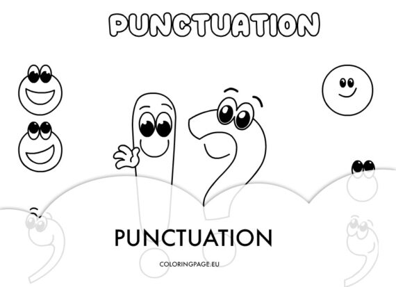 Printable Punctuation marks | Coloring Page