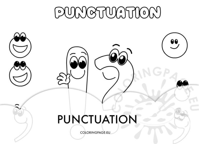 Printable Punctuation marks | Coloring Page