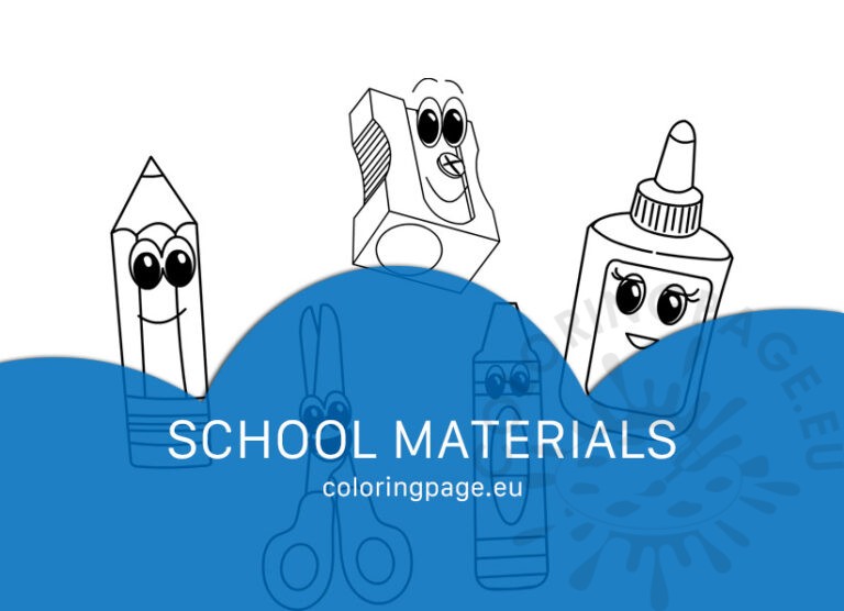 School Supplies | Coloring Page