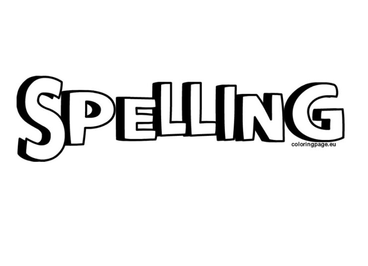 Spelling | Coloring Page