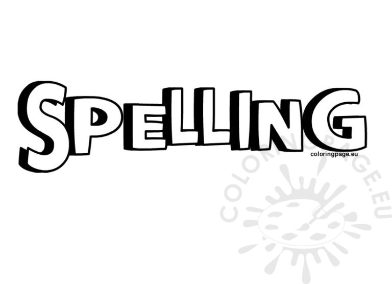 Spelling | Coloring Page