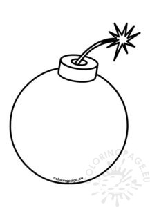 Cartoon Bomb | Coloring Page